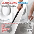 3-Pack Black 2-in-1 Toilet Brush and Plunger Set with 21-Inch Extended ...