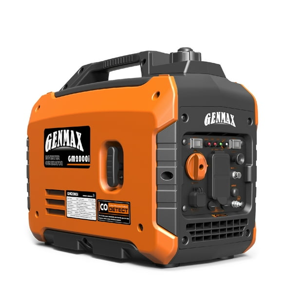 Genmax Portable Inverter CO Alert Generator, 2000W Ultra Quiet Gas ...