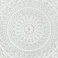 Square Decorative Carved Floral-Patterned MDF Wall Panel in White ...