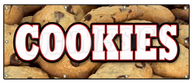 48"x120" COOKIES BANNER SIGN fresh baked homemade chocolate chip ...