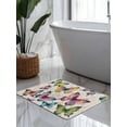 Colorful Butterfly Soft Diatomaceous Earth Mat, Watercolor Pink Blue ...