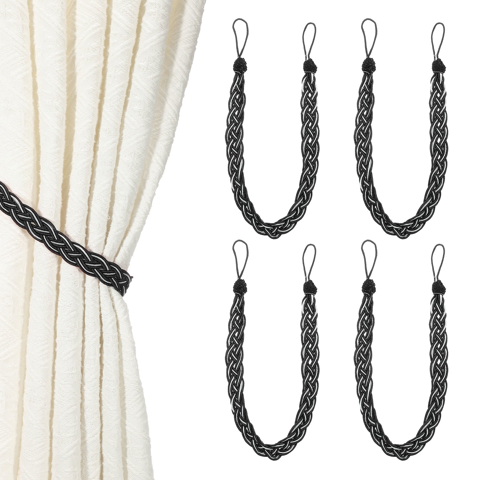 Click here for Uxcell 4 Pcs Curtain Tiebacks  58cm/23 Braided Dra... prices