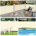 Balcony Privacy Screen, 3'x16' Butter Cream Deck Shield Screen Fence ...