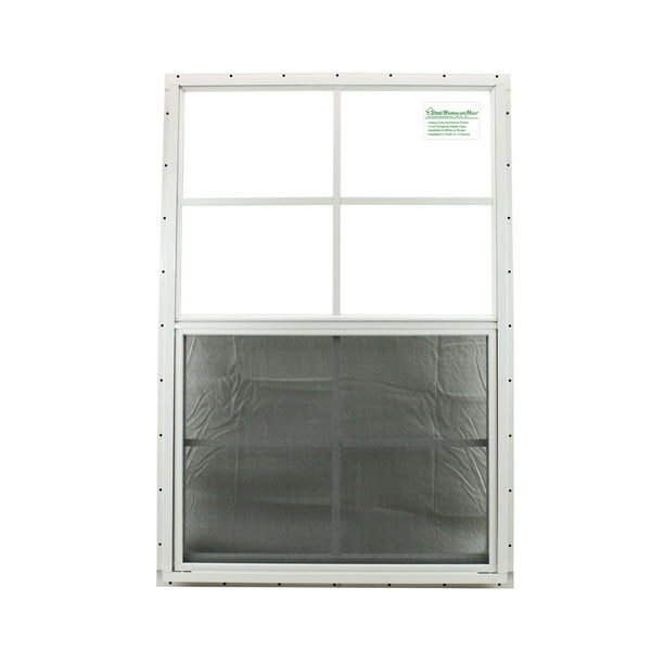 Shed Window and More 24" x 36" White J-Channel Mount Shed Window with ...