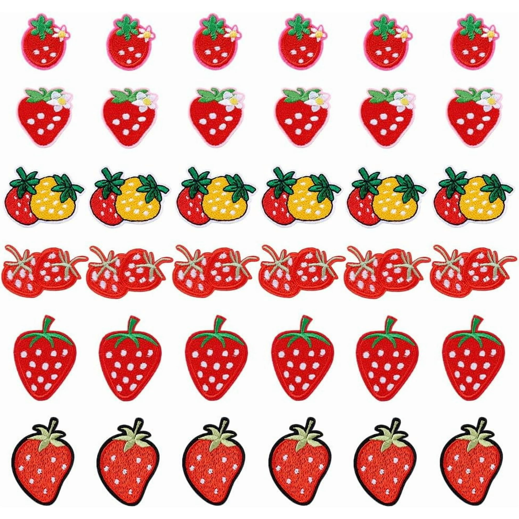 Click here for Nobrand 36pcs Strawberry Iron On Patches Fruit Sew... prices