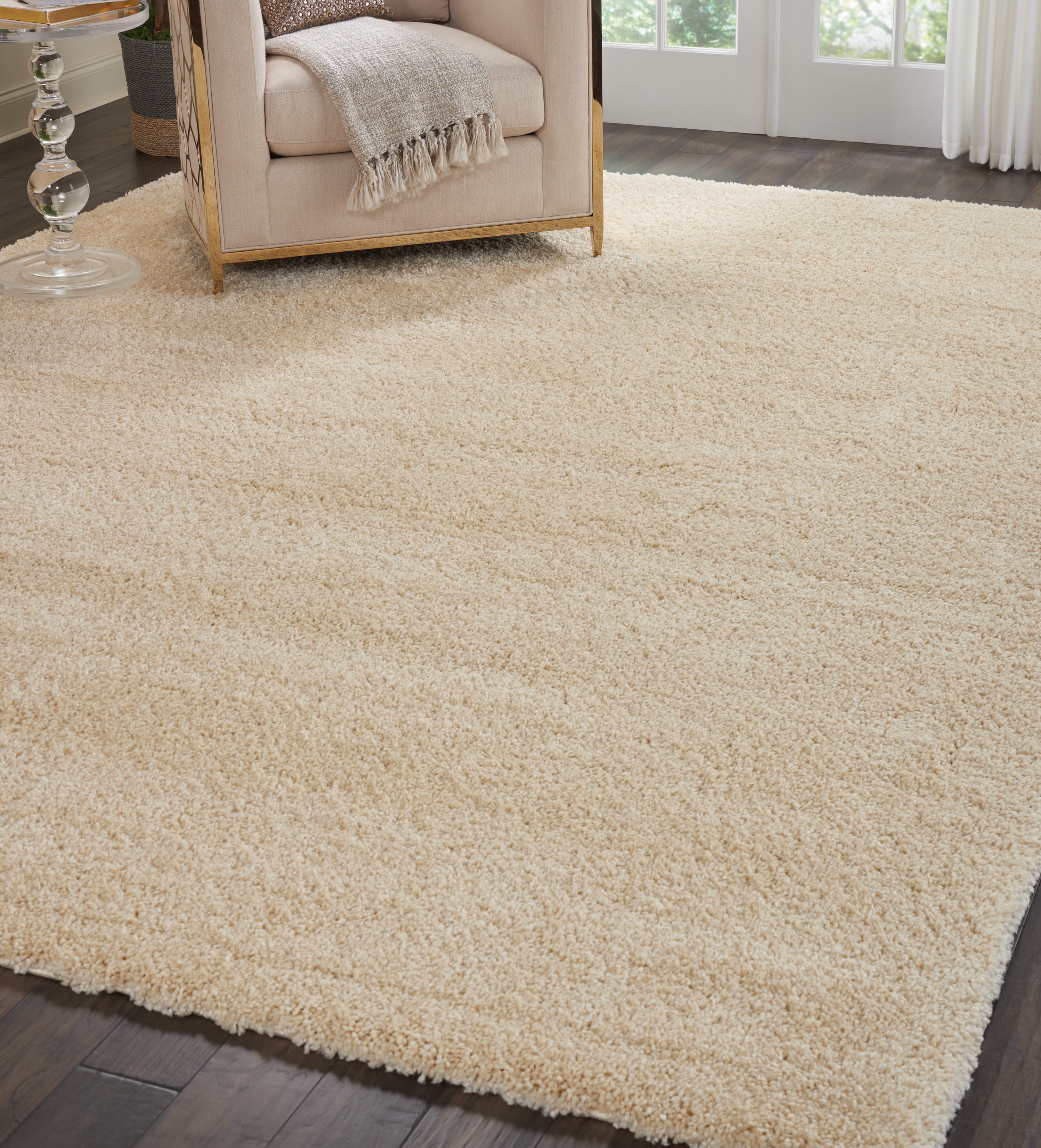 Nourison Malibu Shag Contemporary Cream Area Rug - Walmart.com