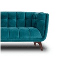 Tupper Mid-Century Living Room Tufted 78" Back Turquoise Velvet ...
