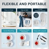SYNLETT Caregiver Pager System, 2 Wireless Call Buttons with Alarm ...