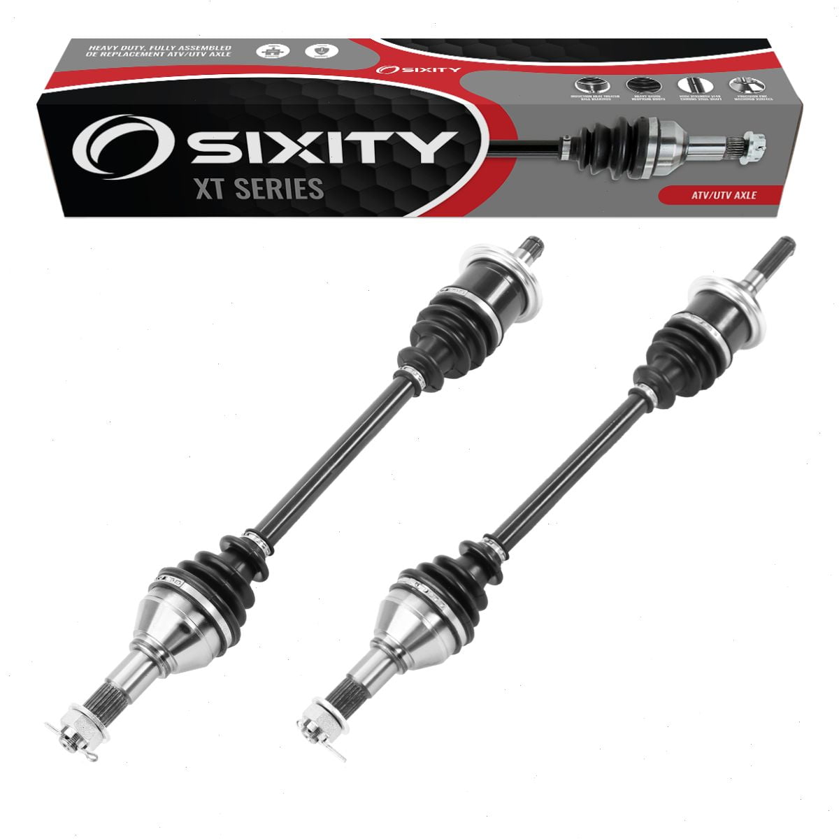 2 pc Sixity XT Front Left Right Axles compatible with Can-Am Commander ...