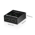 Nghnuifg Hdmi Switcher With Two Inputs And One Output Supports 4k Bidirectional Split Screen