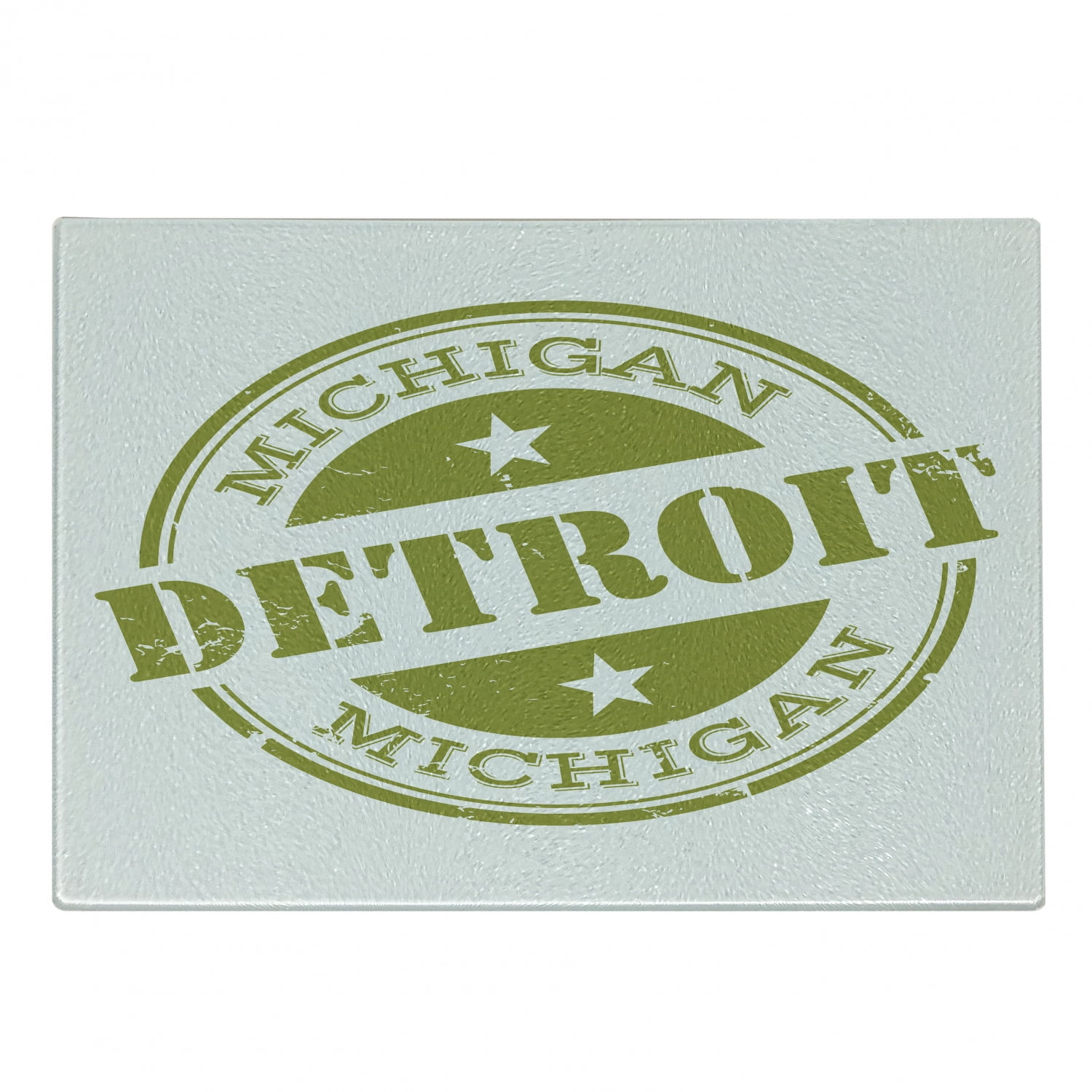 Detroit Cutting Board Aged Grunge Detroit Michigan Stamp Retro Design