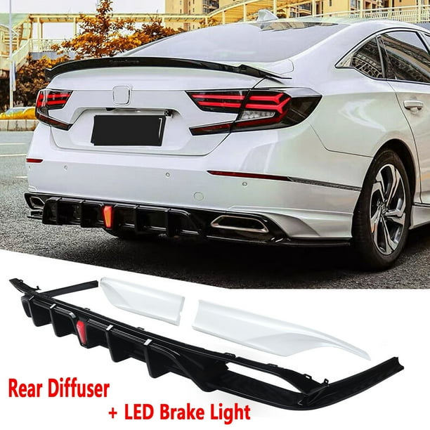 NINTE Rear Diffuser for 2018-2022 Honda Accord W/LED Brake Light Corner ...