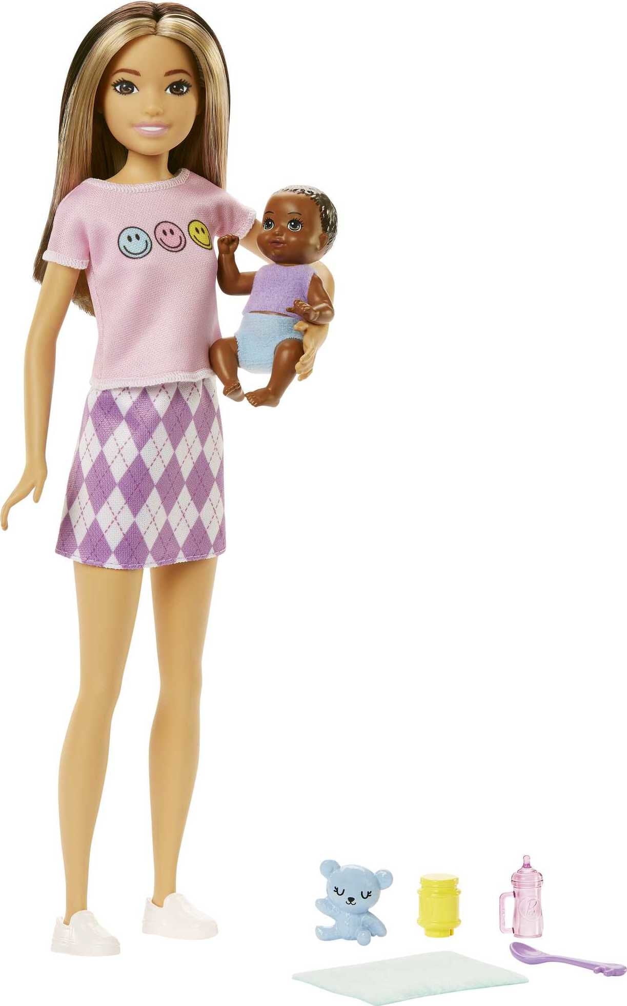 Barbie Skipper Babysitters Inc Doll in Argyle Skirt with 2-Tone Hair ...