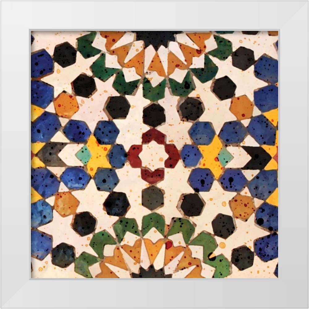 BoMo 12x12 White Modern Wood Framed Museum Art Print Titled - Spanish ...