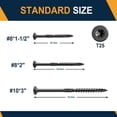 VKKM Outdoor Black Deck Screws, Multiple Package Sizes Available. T25 ...