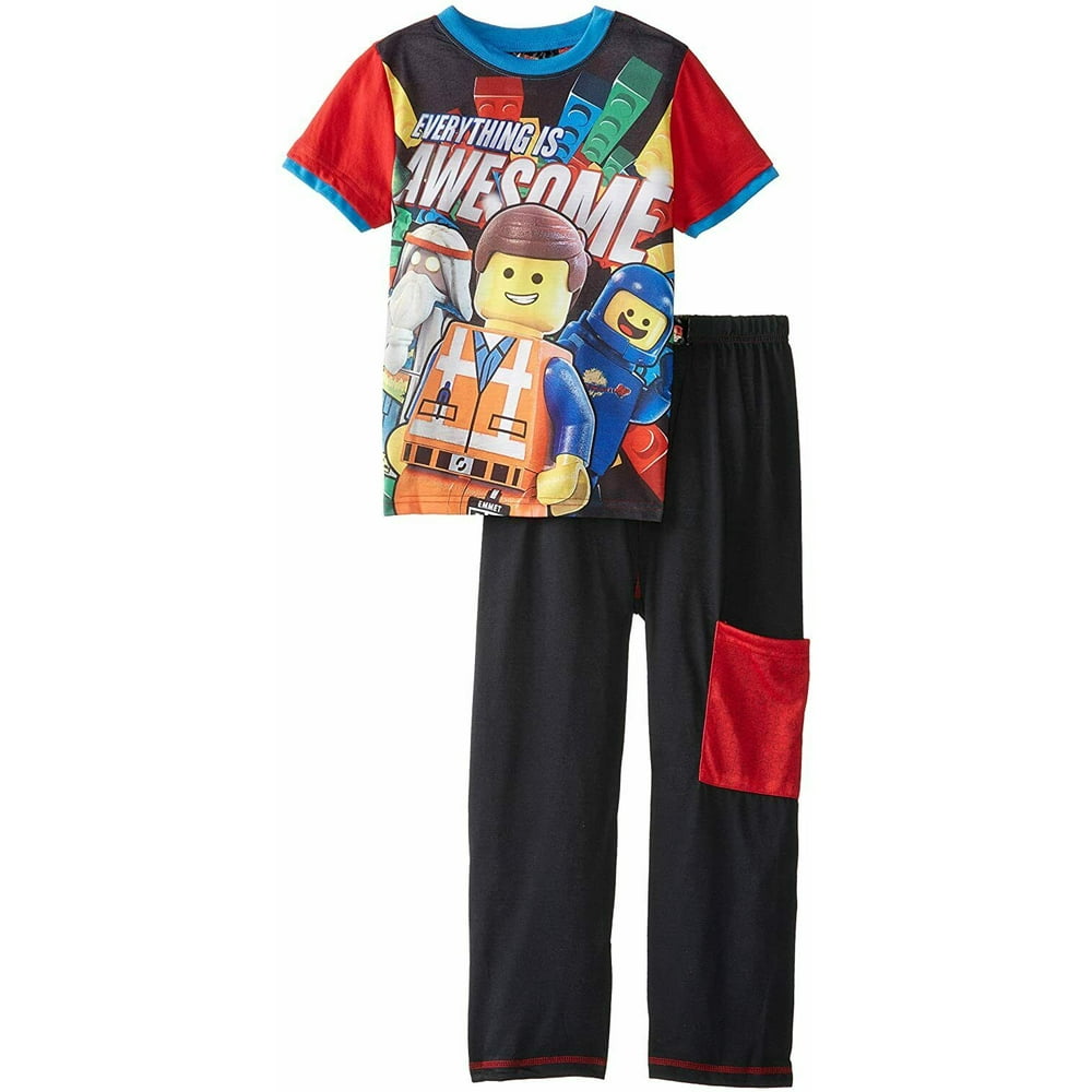 Lego Movie 2 PC Short Sleeve Pajama Set Boy Size 10/12 - Walmart.com ...