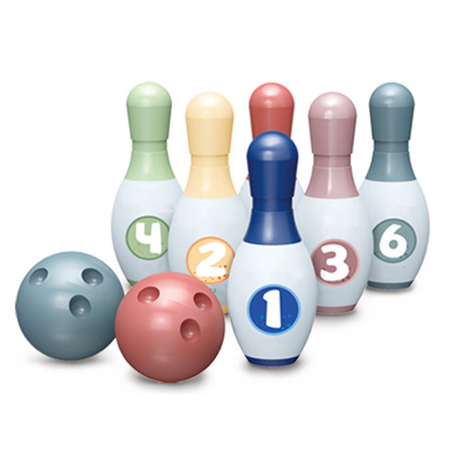 Juego de bolos para niños con 6 bolos de plástico y 2 bolas. Ideal para ...