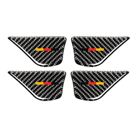 VONKY 1 Set Carbon Fiber Car Interior Door Handle Bowl Stickers for ...