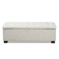 Free Shipping! White Label Raakel Beige Upholstered Storage Bench for ...