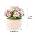 Artificial Flower Bouquet with Vase - Realistic Low Maintenance Desktop ...