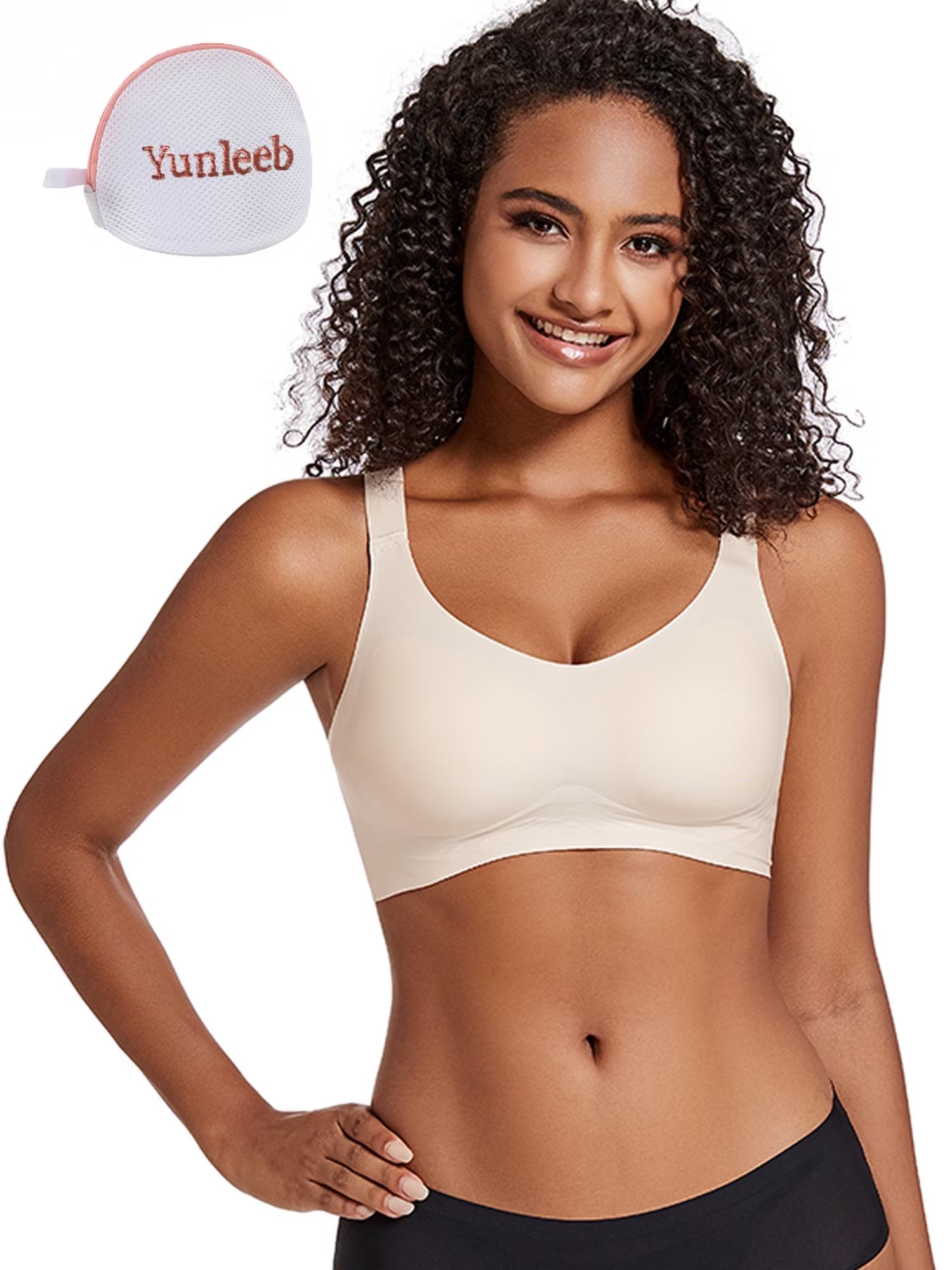 Yunleeb Smooth T-shirt Bra for Women,Full Coverage Bra YL01-Nude XL - Walmart.com