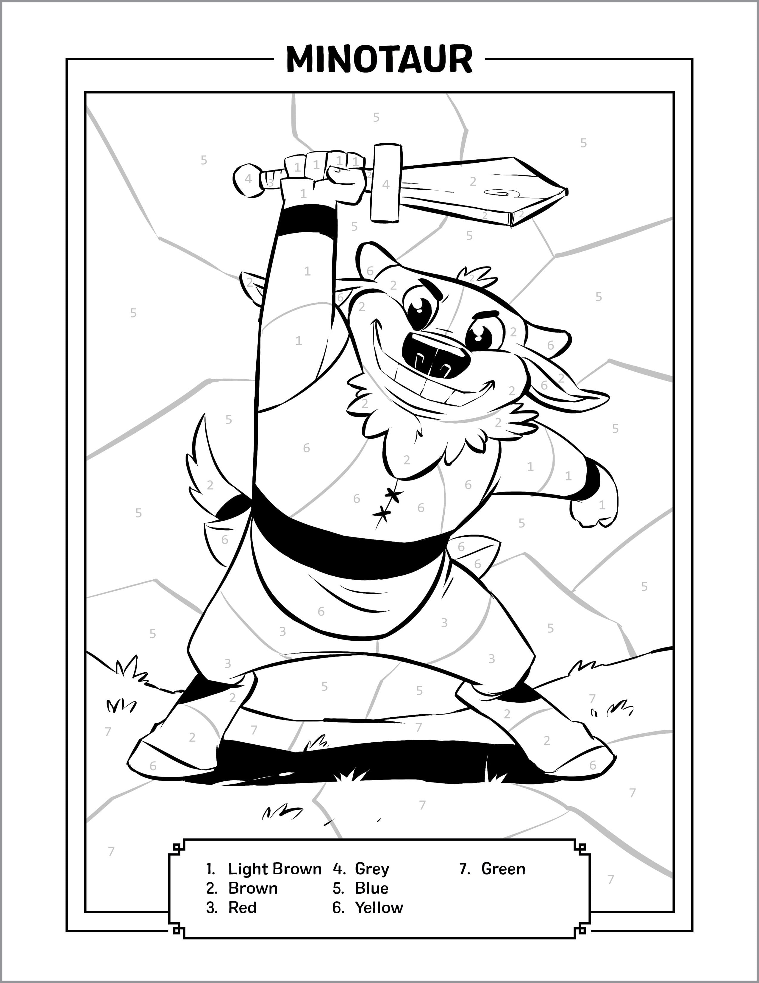 Minotaur Coloring Sheet