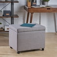 Noble House Safiya Traditional Home Office Fabric File Storage Ottoman ...