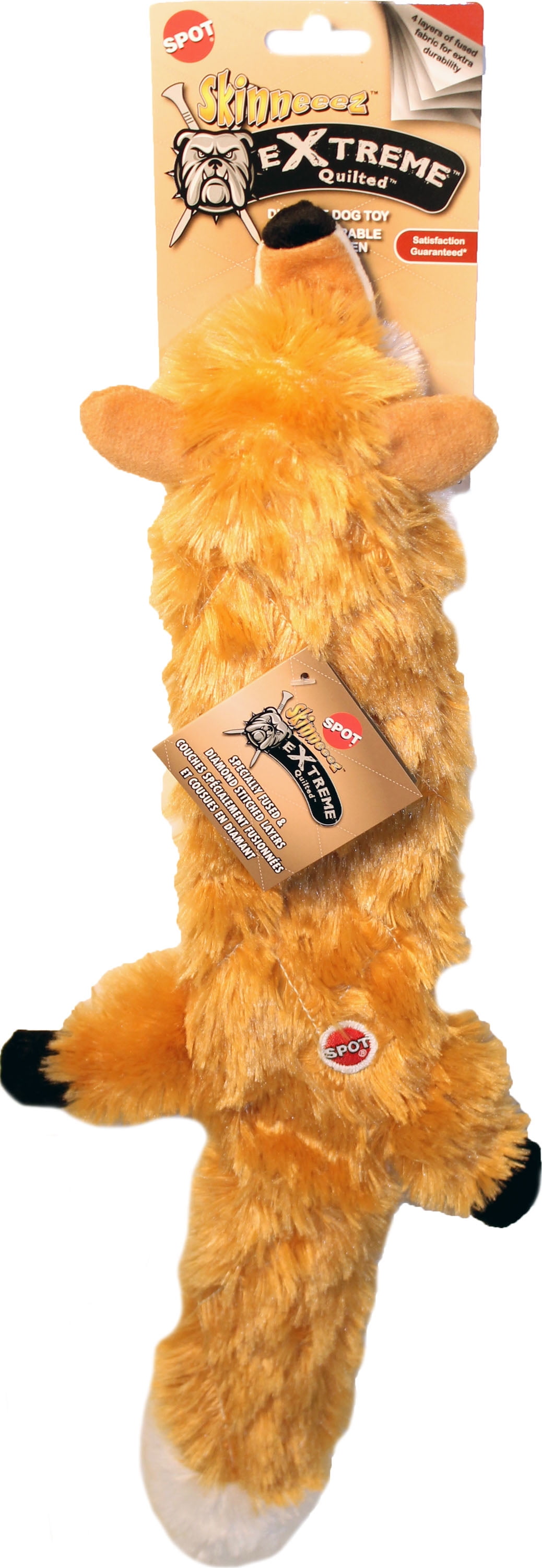SPOT Skinneeez Extreme Quilted Stuffing Free Fox Dog Toy, 23" - Walmart ...