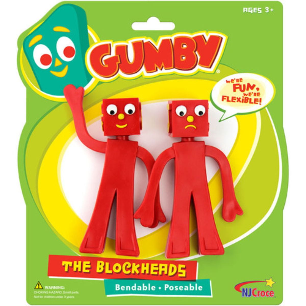 Gumby The Blockheads 5" Bendable Figures Pair - Walmart.com