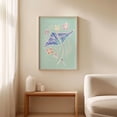 Affixzi Manta Ray Wall Art Print, Blue Minimal Sea Illustration ...