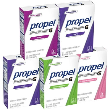Propel Zero Sugar Water Beverage Mix, 4 Flavor Variety Pack ...