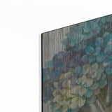 Luxe Metal Art 'Turquoise Hydrangea on Barn Board' by Albena Hristova ...