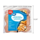 Great Value All Natural Boneless Skinless Chicken Breasts, 3 lb (Frozen ...