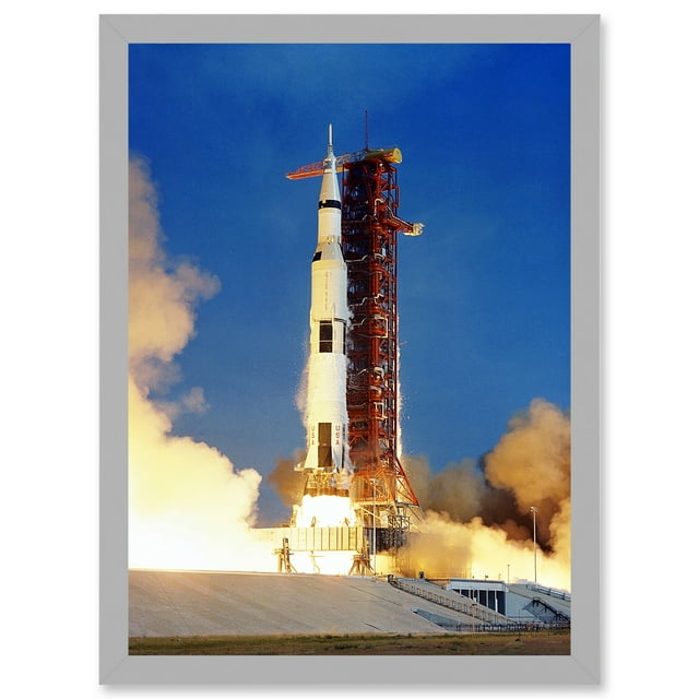 Space Nasa Apollo 11 Rocket Launch Lift Off Photo USA Moon Mission ...