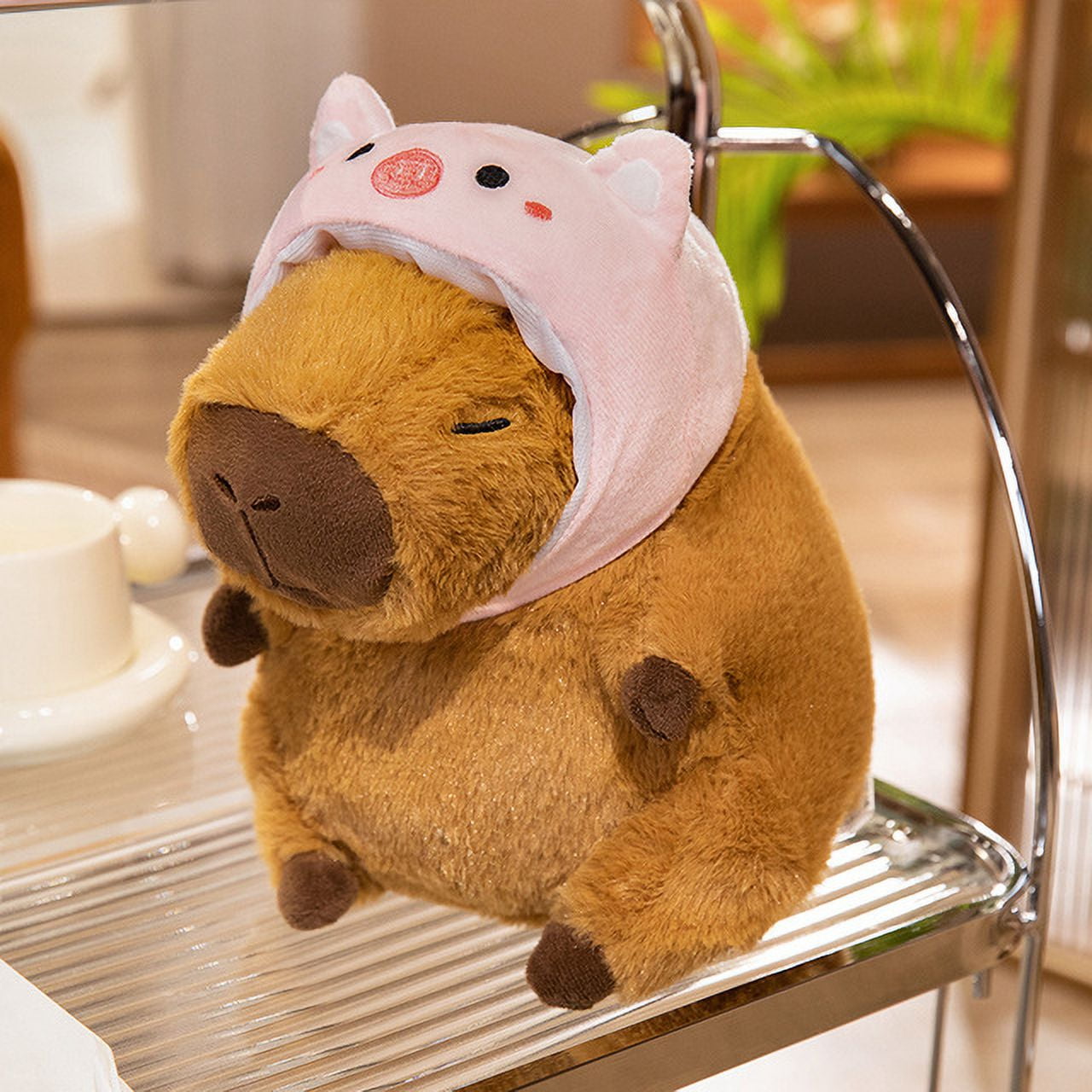 25/35cm Cute Capybara With Bear Panda Pig Orange Headband Plush Toys ...
