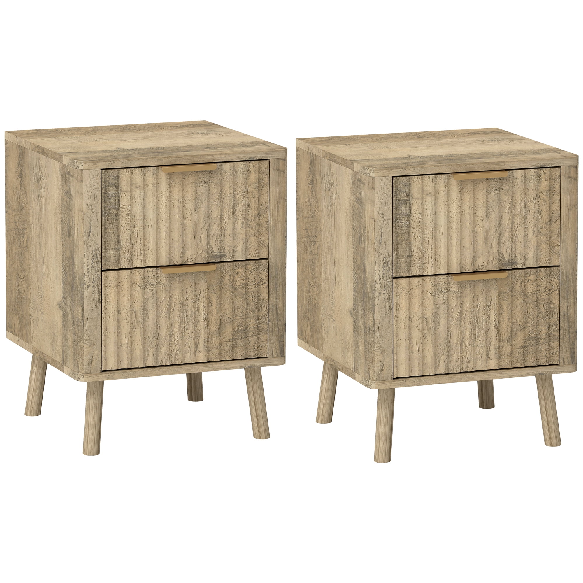 Click here for Homcom Nightstands Set Of 2  Bedside Tables With F... prices