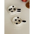 CHUNTIAN Black and White Simple Polka Dots Hand Pinched Ceramic Single ...