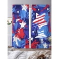 Abstract White Star Sheer Curtains 2 Panels Set Red Blue Ink Splatter ...
