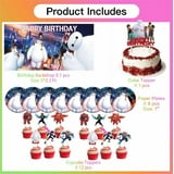 Baymax BigHero Party Supplies Set Decor Movie Decorations Banner Plates ...
