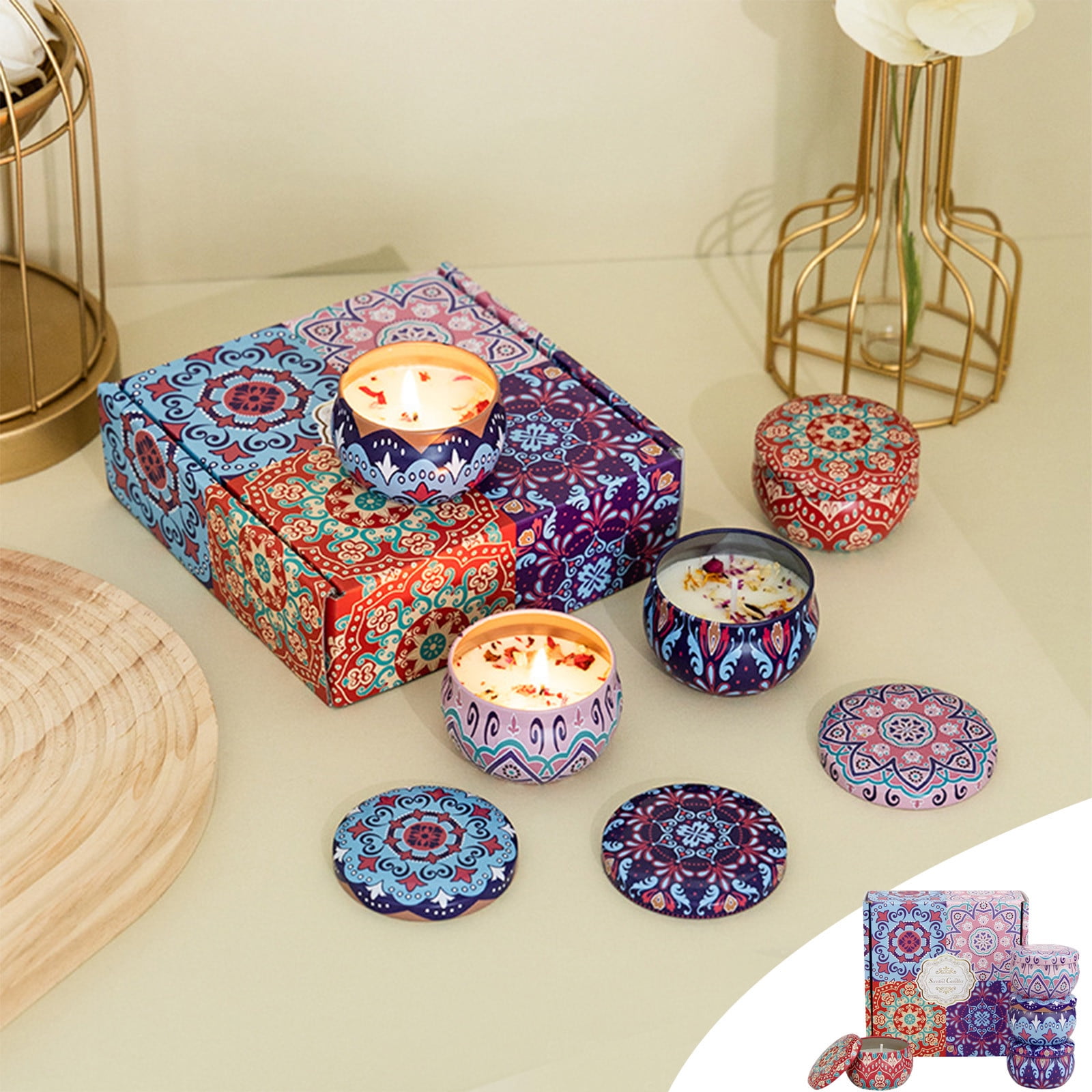 Click here for Violete 4-Pack Soy Scented Candles Gift Set Garden... prices