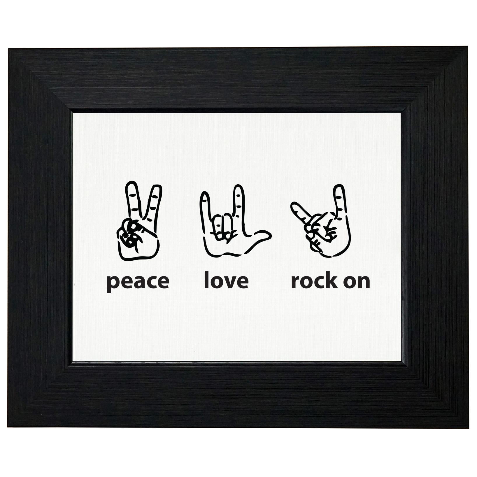Love Peace Sign Rock