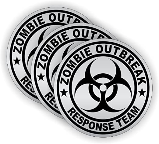 Zombie Outbreak Response Team Hard Hat Sticker / Helmet Decal Label ...