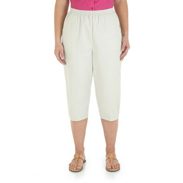 Chic Womens Comfort Collection Elastic Waist Capri