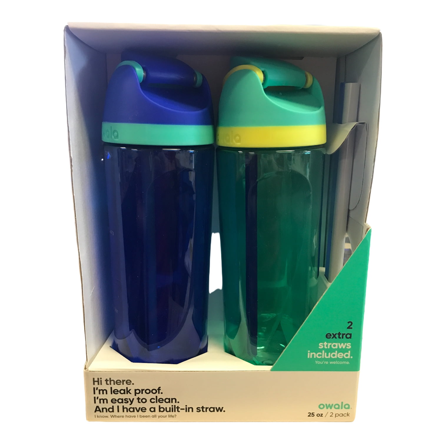 Owala FreeSip 25-oz. Water Bottle Combo Pack (Blue/Green) - Walmart.com