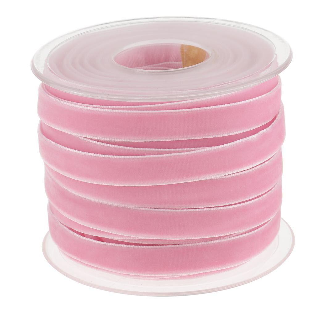 20 Yard 10mm Wide Velvet Ribbon Roll for Crafts Pink Decorative Ribbon ...