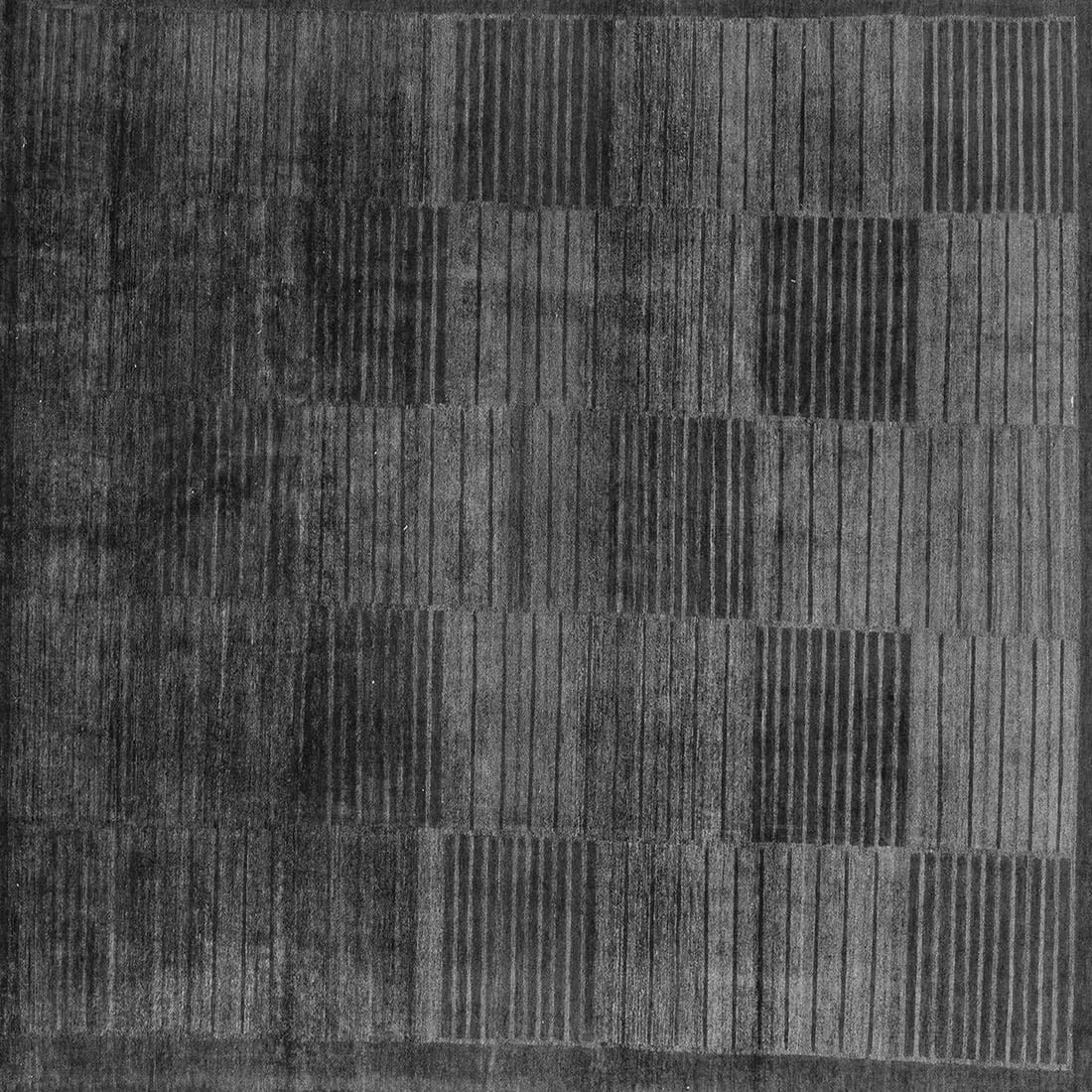 Ahgly Company Indoor Square Abstract Gray Modern Area Rugs, 7' Square ...