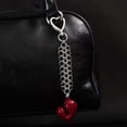 CEORPER Stylish Heart Pendant Keychain Elegant Love Shaped Keyring Bag ...