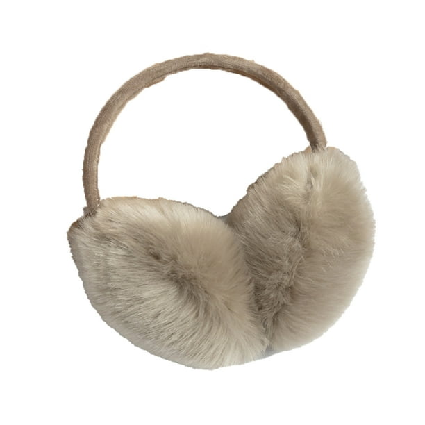 Winter Ear Muffs Faux Fur Warm Earmuffs Cute Foldable Outdoor Ear ...