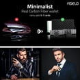 Fidelo Black Nylon Minimalist Wallet for Men - RFID Blocking Credit Card Holder with 3K Carbon ...
