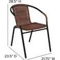 Set of 2 Modern Rattan Indoor/Outdoor Stack Chairs, Stacking Rattan ...